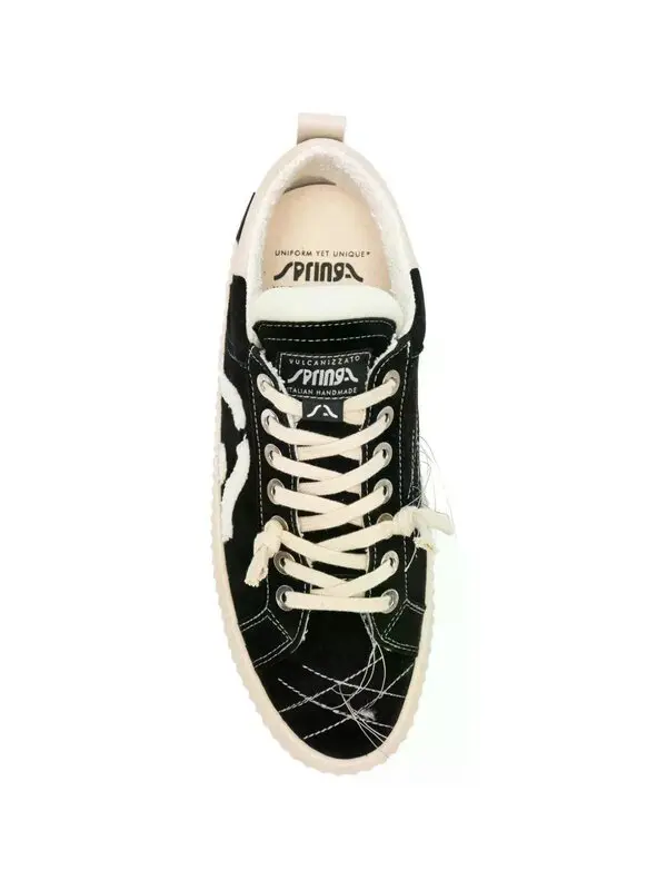 SPRINGA Wavy Suede Sneakers - Black