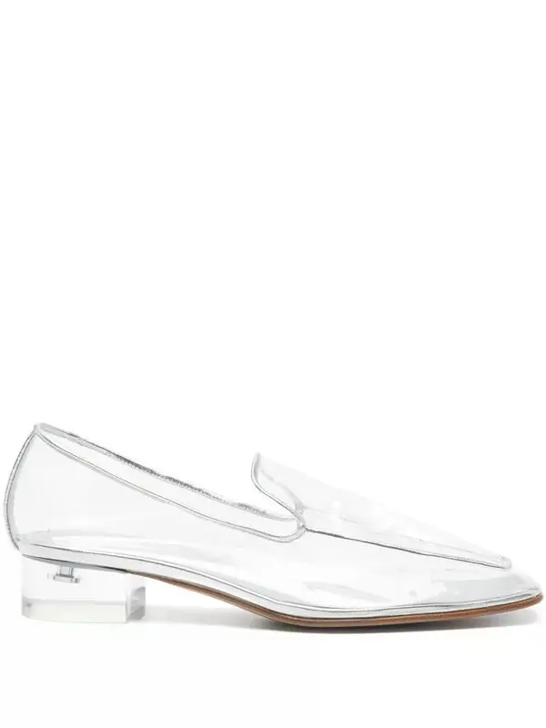 HERBERT LEVINE Square-toe Loafers - White