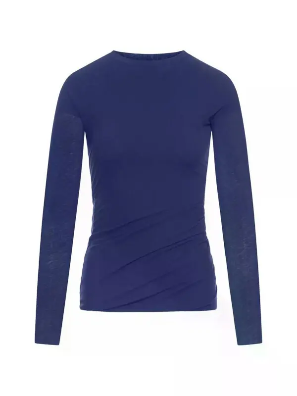 JIL SANDER Long-sleeved Draped Top - Blue