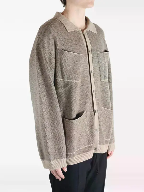 MUTEDANCE Patch-pocket Cardigan
