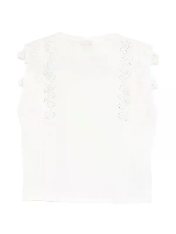 Liu Jo Lace Rhinestone T-shirt - Neutrals