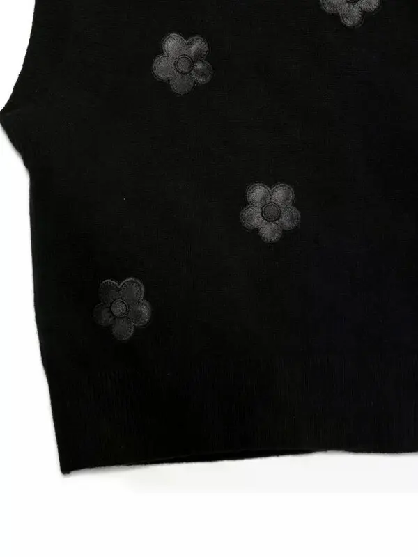 Cecilie Bahnsen Floral Appliqué Vest