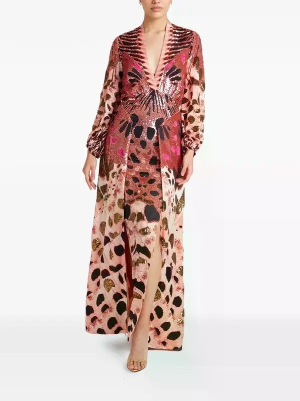 TEMPERLEY LONDON Emperor Sequin Print Gown - Pink