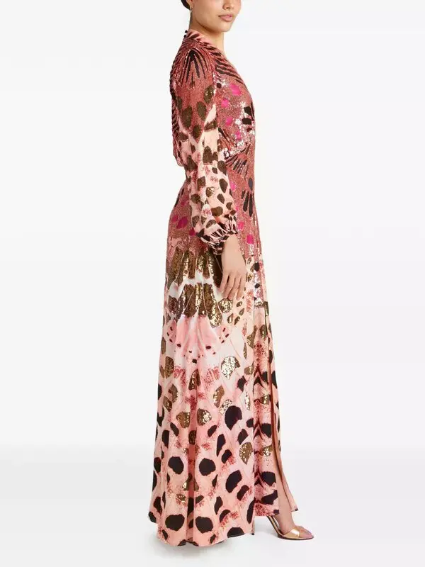 TEMPERLEY LONDON Emperor Sequin Print Gown - Pink