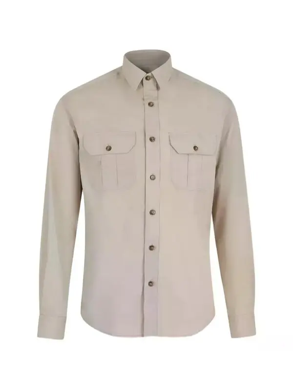 Canali Flap-pocket Shirt - Neutrals