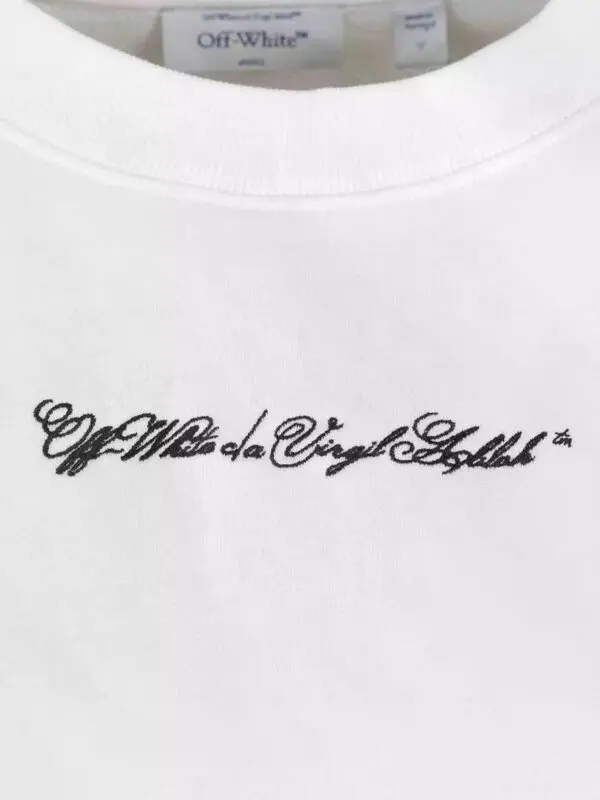 Off-White Graphic Cotton Sweatshirt - White