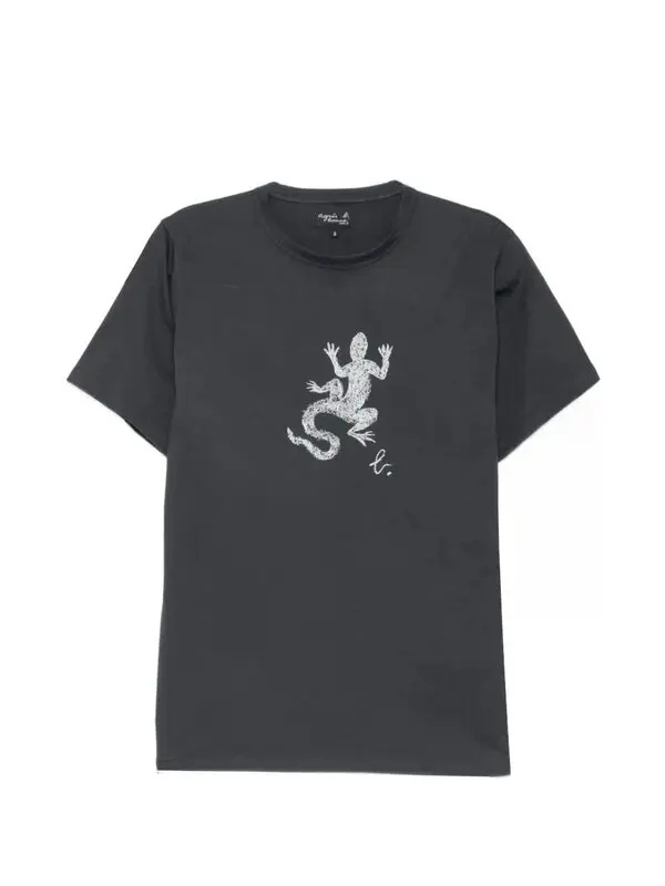 AGNES B. Graphic-print Round Neck T-shirt - Grey