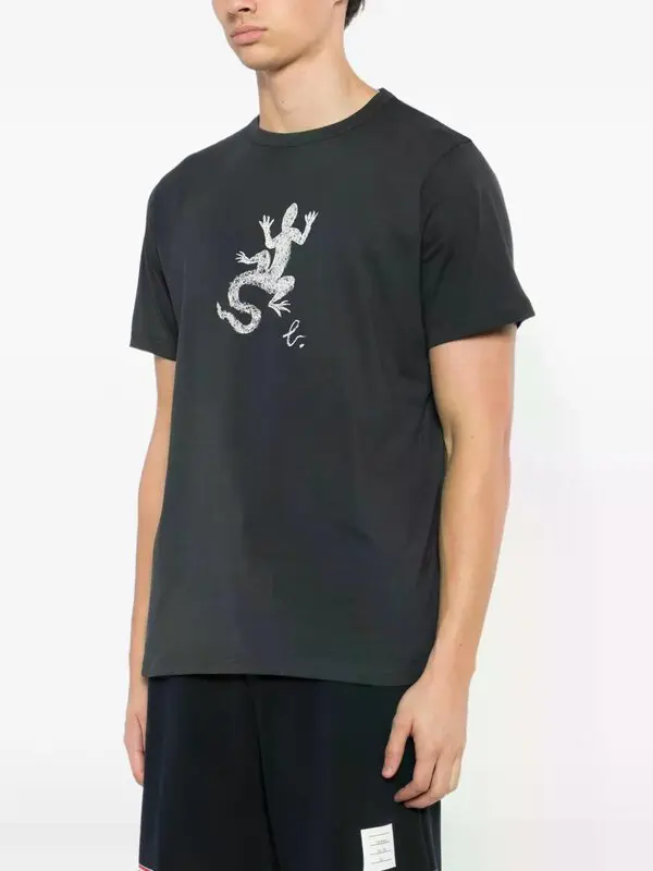 AGNES B. Graphic-print Round Neck T-shirt - Grey