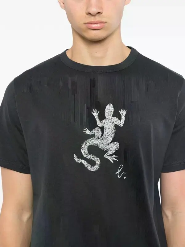 AGNES B. Graphic-print Round Neck T-shirt - Grey