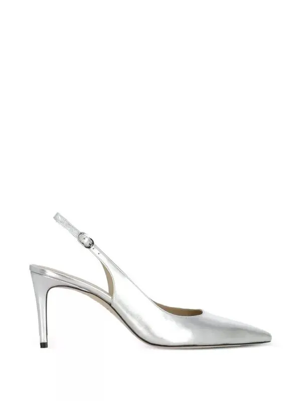 STUART WEITZMAN Power 75 Pointed Slingback Pumps - Silver