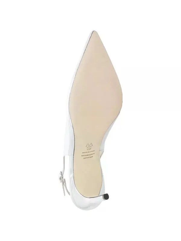 STUART WEITZMAN Power 75 Pointed Slingback Pumps - Silver