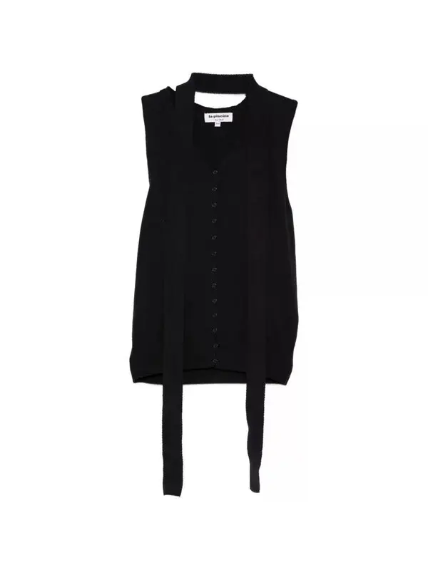 LA PISCINE V-neck Knit Vest