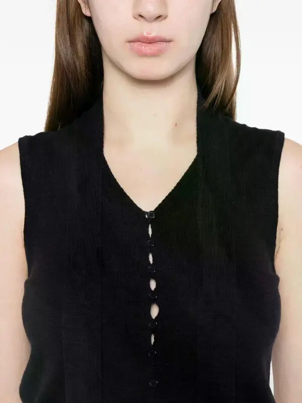 LA PISCINE V-neck Knit Vest