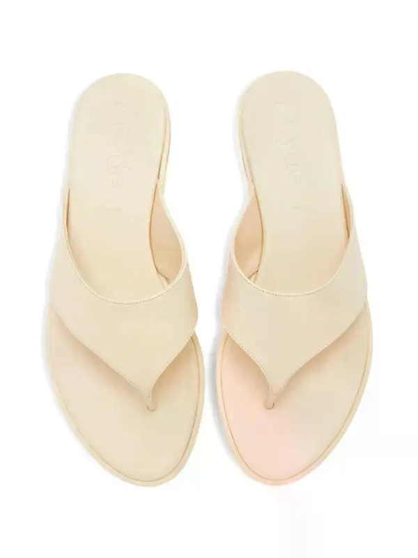 AeydĒ Leather Open Toe Sandals - Neutrals