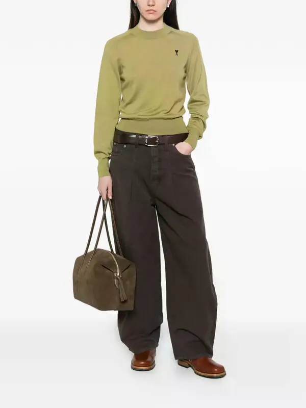 Ami Appliqué Sweater - Green