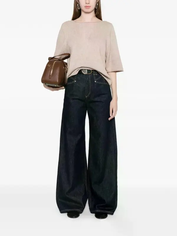 ALLUDE Boat Neck Top