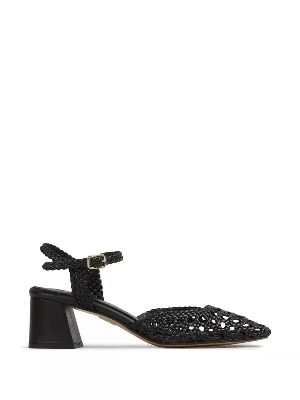 SOULIERS MARTINEZ Woven Leather Pumps
