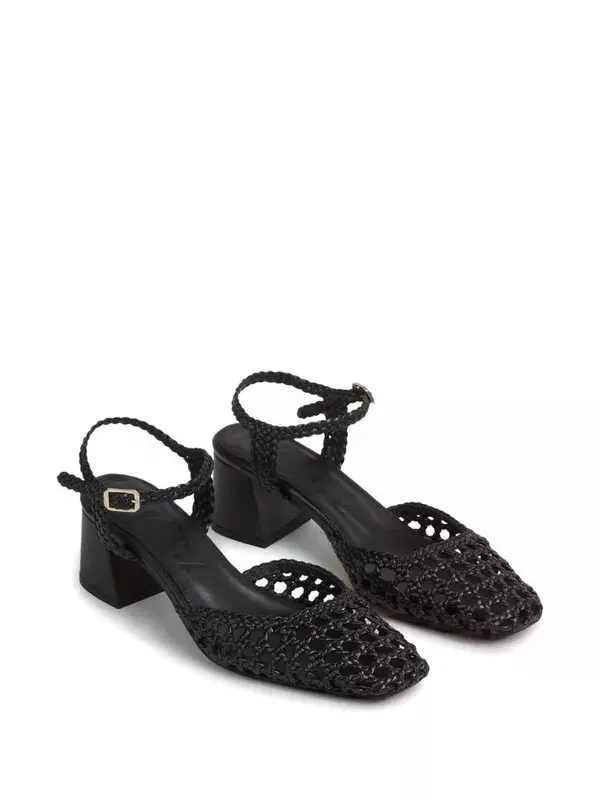 SOULIERS MARTINEZ Woven Leather Pumps