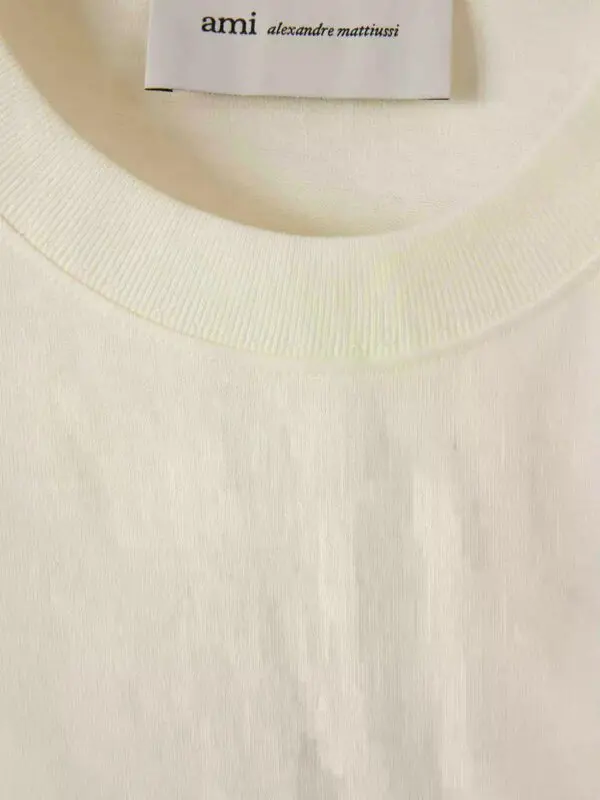 AMI Paris Logo-motif T-shirt - Neutrals