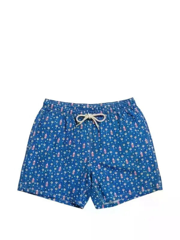 MC2 SAINT BARTH Printed Swim Shorts - Blue