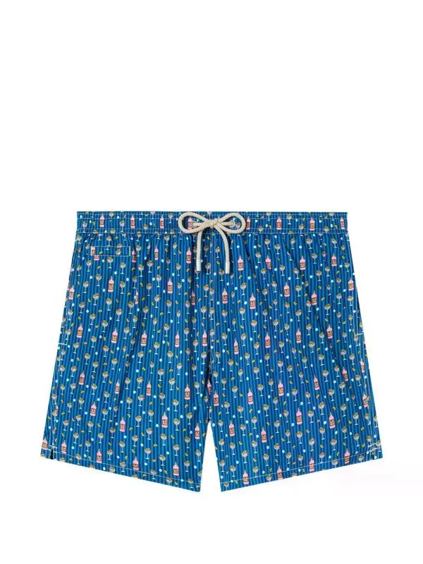 MC2 SAINT BARTH Printed Swim Shorts - Blue
