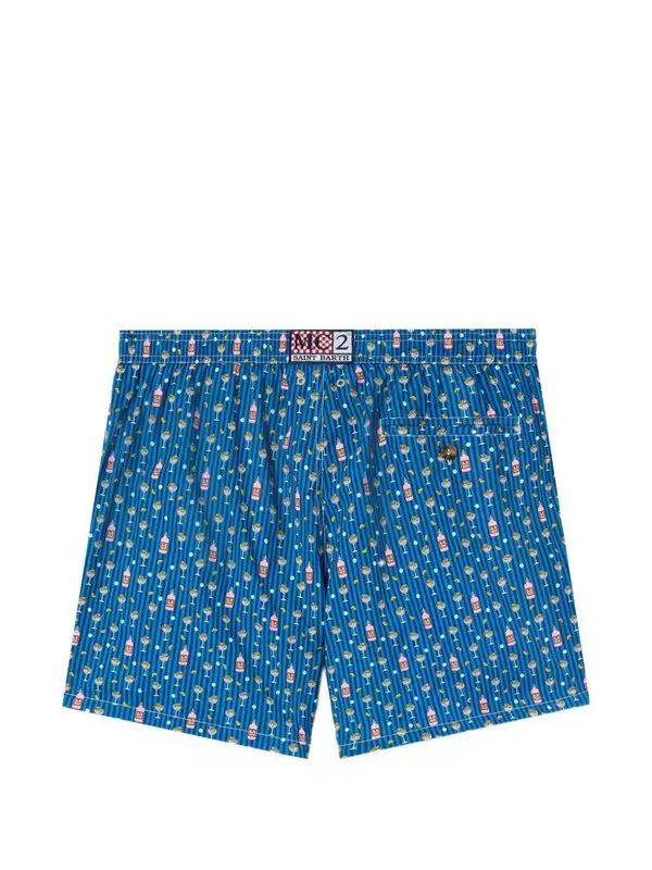 MC2 SAINT BARTH Printed Swim Shorts - Blue