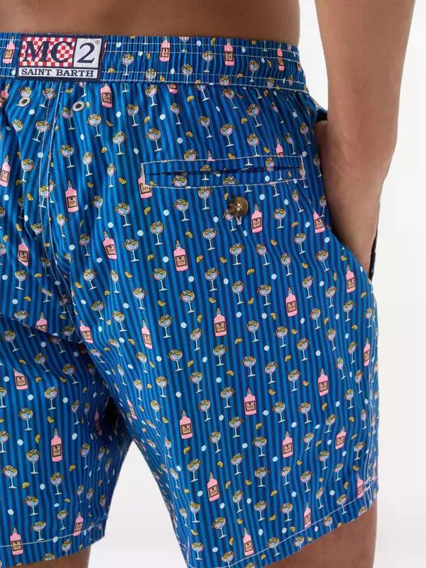 MC2 SAINT BARTH Printed Swim Shorts - Blue