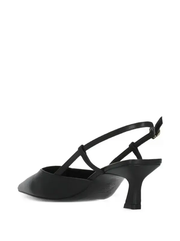 STUART WEITZMAN Vinnie 50 Leather Slingback Pumps - Black
