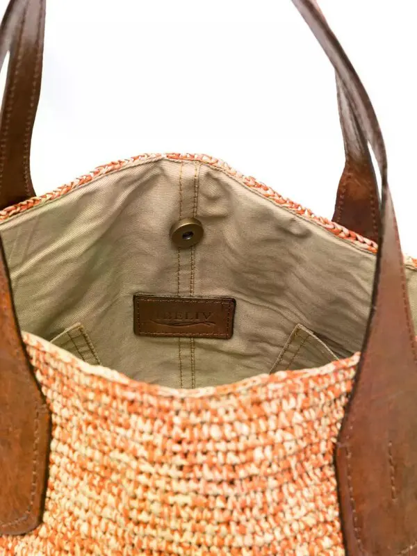IBELIV Raffia Tokyo Tote Bag - Orange