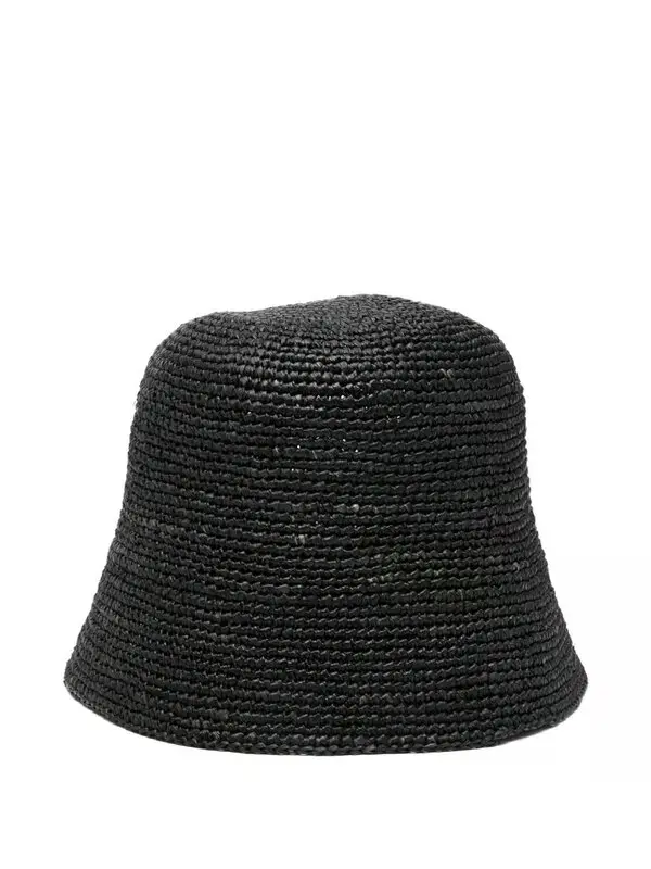 IBELIV Raffia Bucket Hat - Black