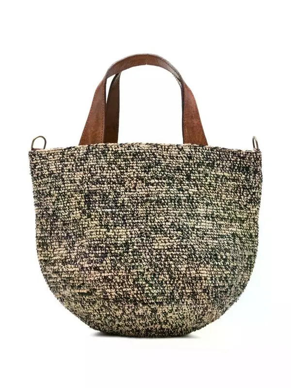 IBELIV Top-handle Raffia Tote - Neutrals
