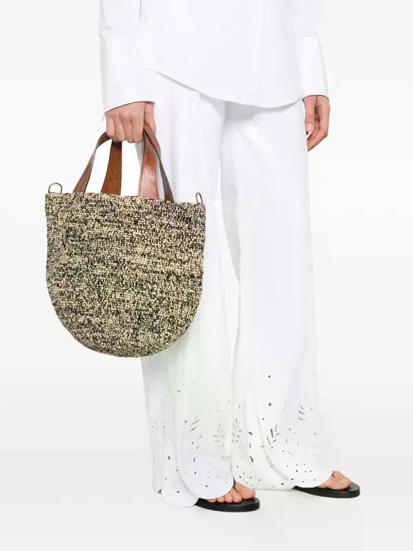 IBELIV Top-handle Raffia Tote - Neutrals