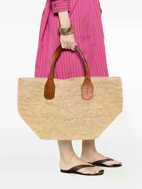 IBELIV Tokyo Ii Raffia Tote - Neutrals