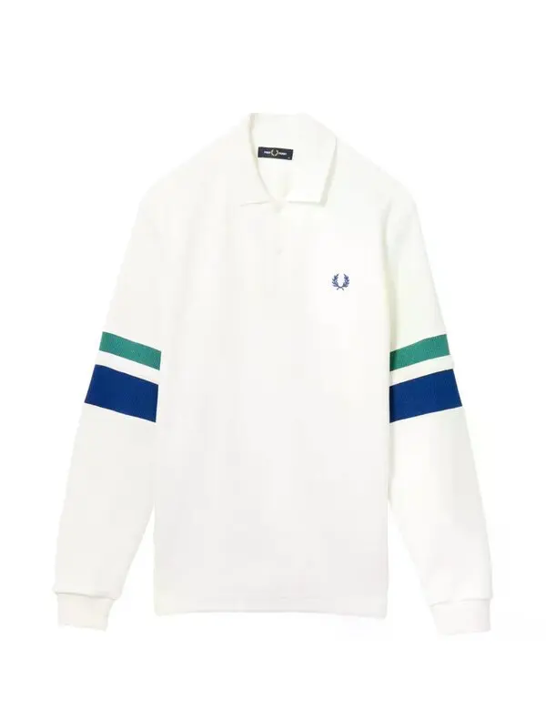 Fred Perry Logo-embroidered Long-sleeve Polo Shirt