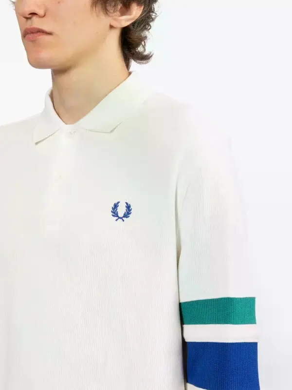 Fred Perry Logo-embroidered Long-sleeve Polo Shirt