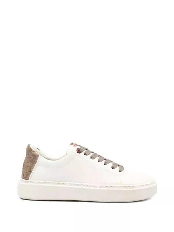 ALEXANDER SMITH Woven-detail Panelled Sneakers - White