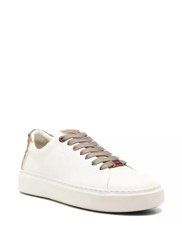 ALEXANDER SMITH Woven-detail Panelled Sneakers - White