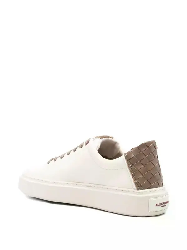 ALEXANDER SMITH Woven-detail Panelled Sneakers - White