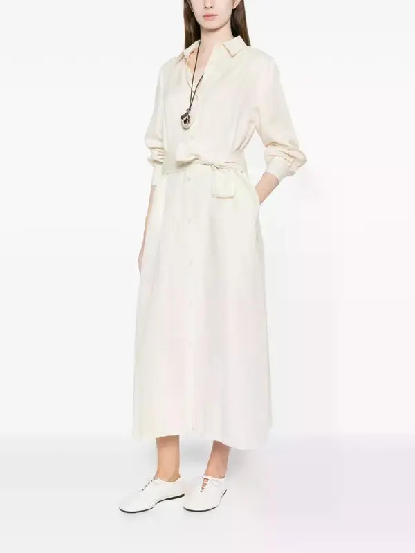 Woolrich Tie-waist Chemisier Dress - Neutrals