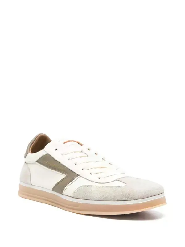 ALEXANDER SMITH Thames Panelled Leather Sneakers - Neutrals