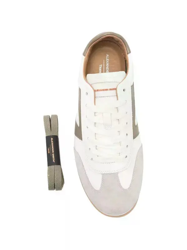 ALEXANDER SMITH Thames Panelled Leather Sneakers - Neutrals