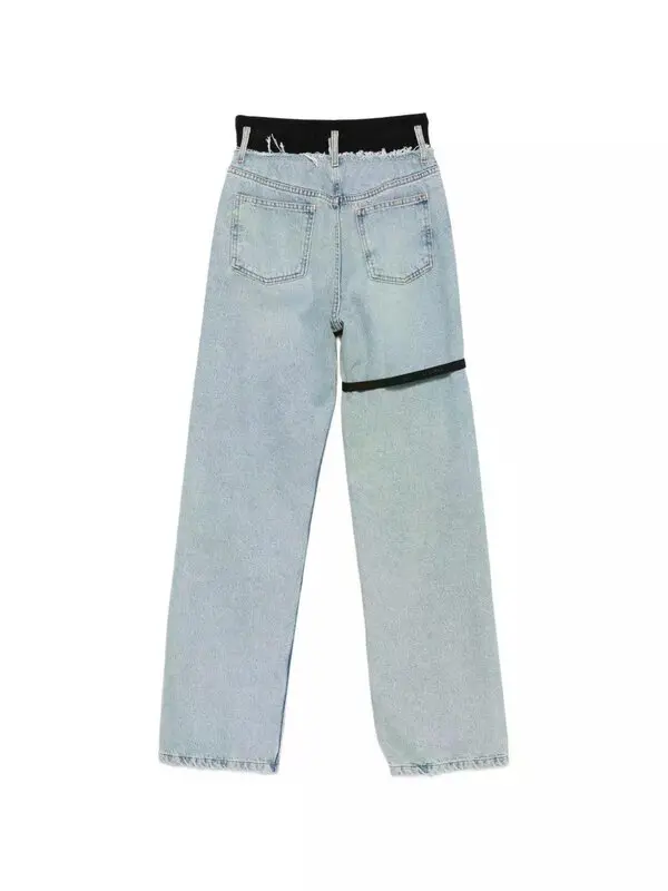 ALAINPAUL Distressed Jeans With Strap - Blue