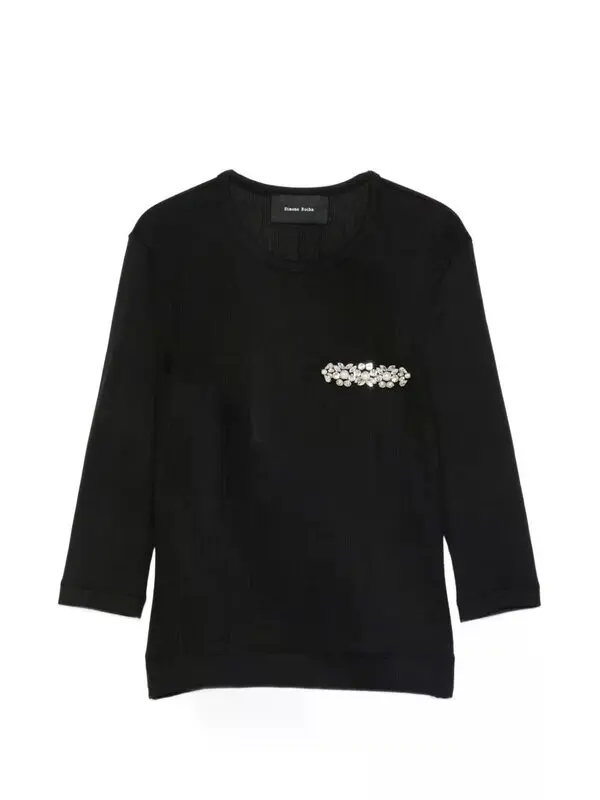 Simone Rocha Embellished Top - Black