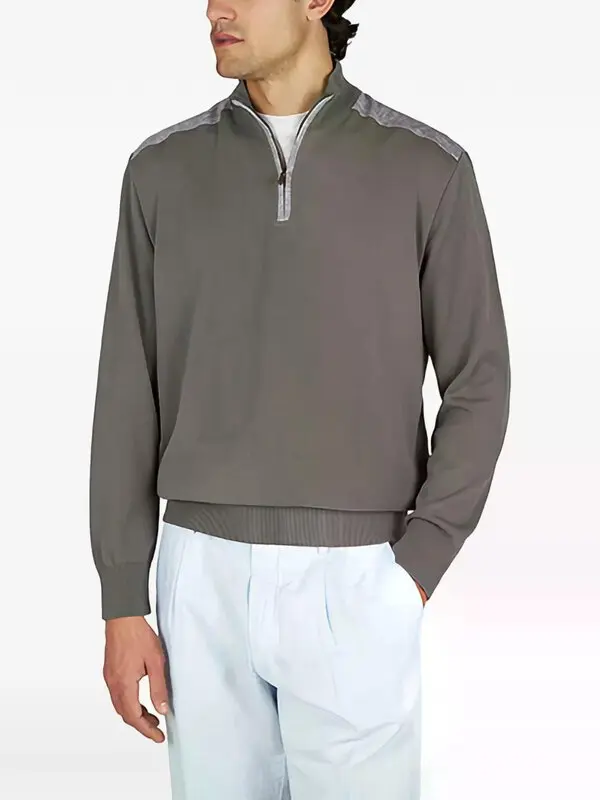 Paul & Shark Half-zip Cotton Sweater - Grey