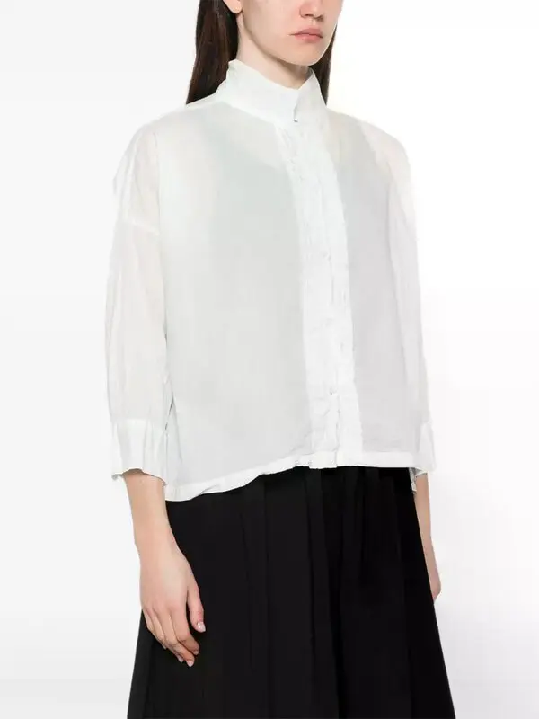 RICORRROBE Button Mandarin Collar Top