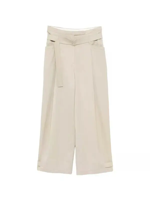 LOW CLASSIC Buckle Trousers - Neutrals