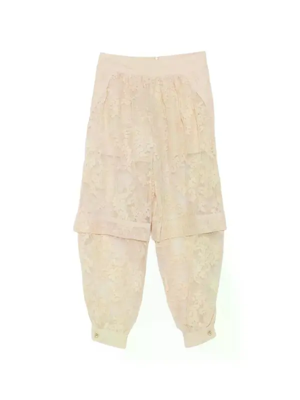 Zimmermann Lace Floral Trousers - Neutrals