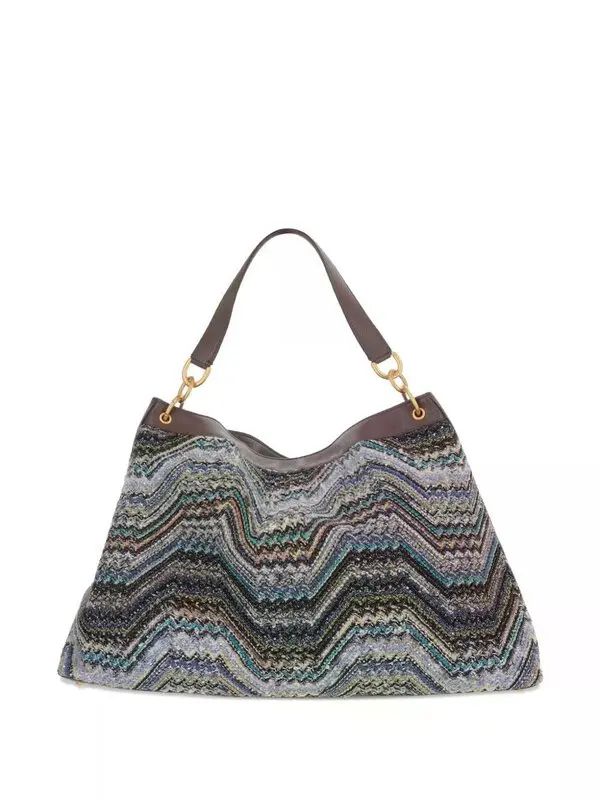 Missoni Zigzag Pattern Shoulder Bag - Blue