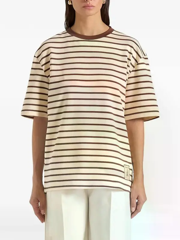 Manière De Voir Relaxed-fit Striped Cotton T-shirt