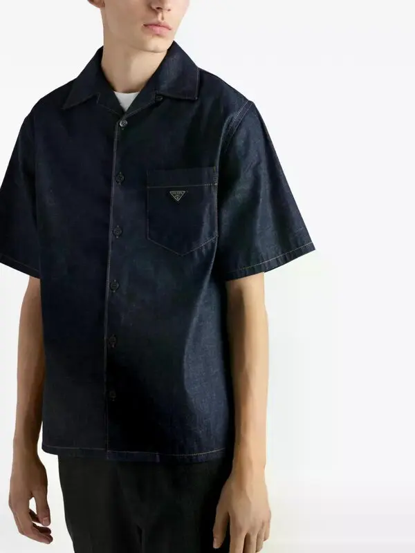 Prada Denim Bowling Shirt